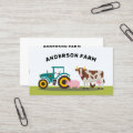 Tractor, Cow, Pig and Chicken - Farm Business Card | Zazzle