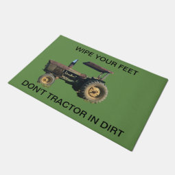 Tractor door mat | Zazzle