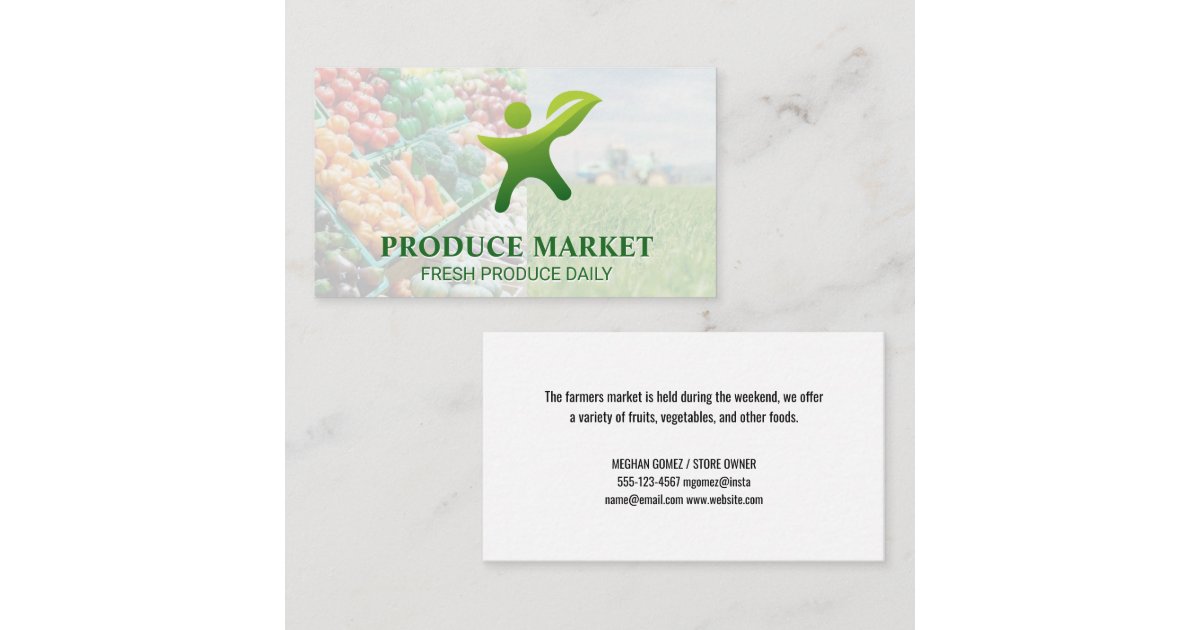 Tractor | Fresh Produce Business Card | Zazzle