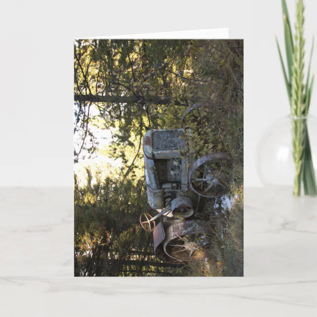 Tractor greeting card | Zazzle