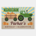 Tractor Hayride Pumpkin Birthday Welcome Yard Sign | Zazzle
