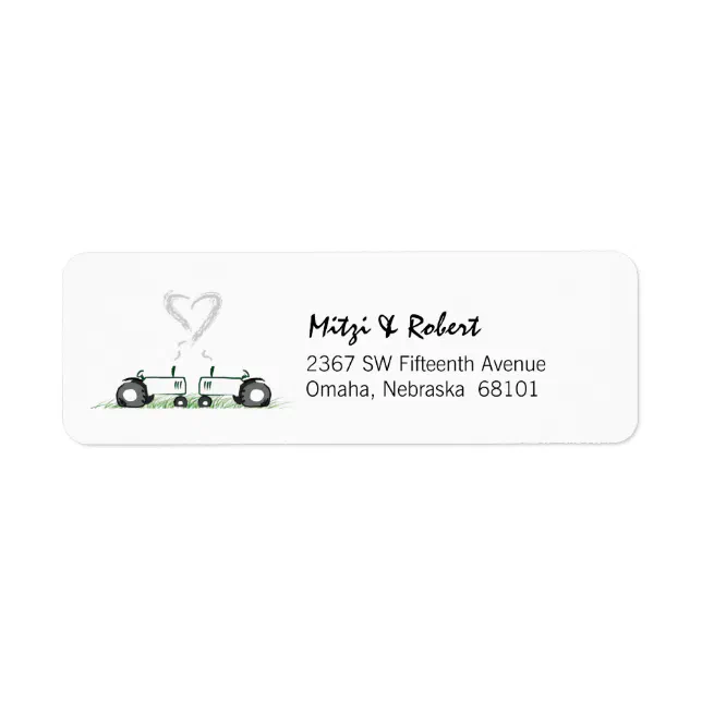 Tractor Love Address Label | Zazzle