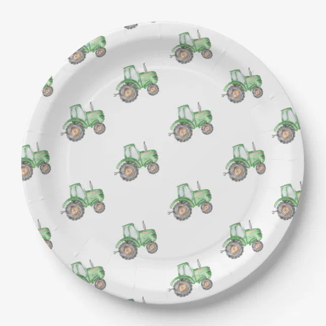 Tractor Paper Plates | Tractor Party Plates | Zazzle