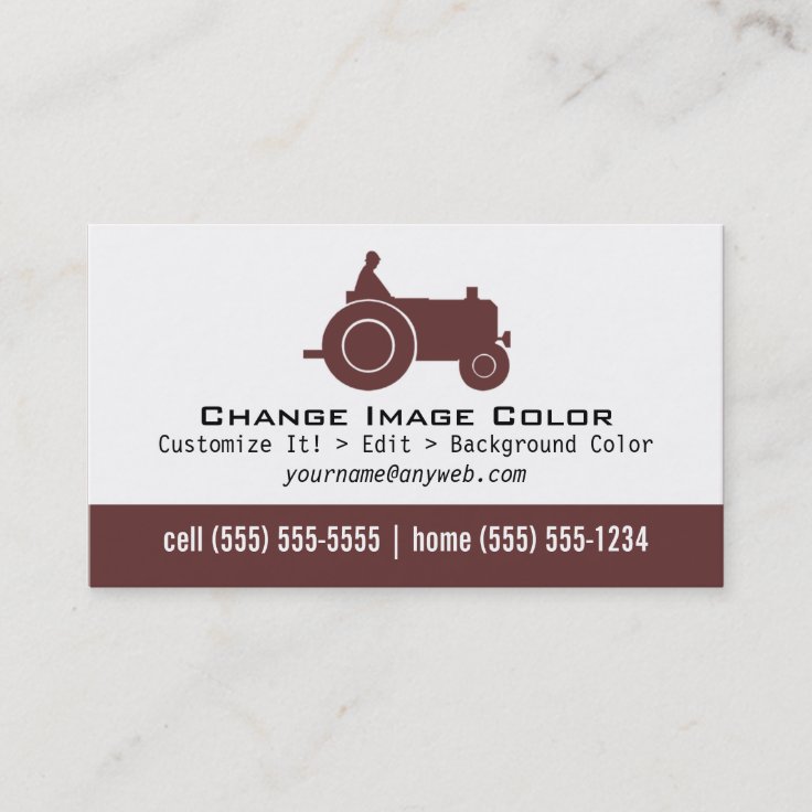 Tractor - Personal Business Card | Zazzle