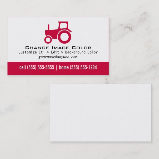 Tractor - Personal Business Card | Zazzle