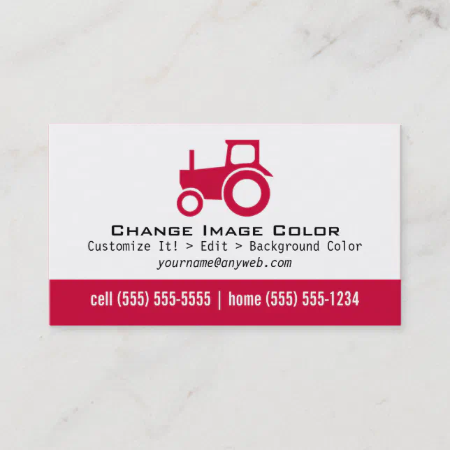 Tractor - Personal Business Card | Zazzle