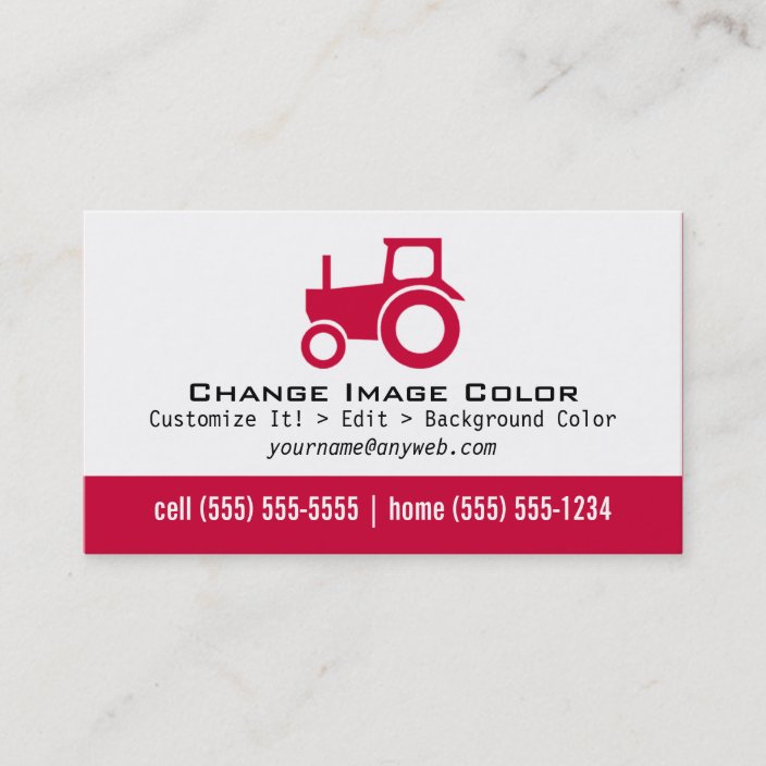 Tractor - Personal Business Card | Zazzle.com