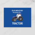 Tractor Power Tractor Business Card | Zazzle