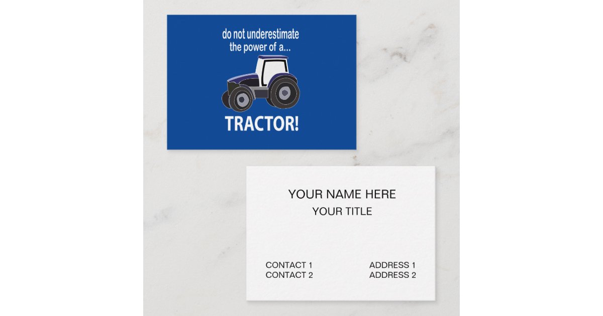 Tractor Power Tractor Business Card | Zazzle