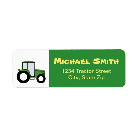Tractor Return Address Label | Zazzle.com