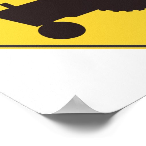 Tractor Road Sign Poster | Zazzle