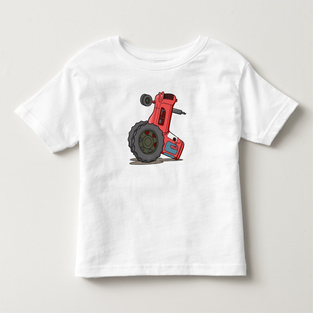 Tractor Tipped Over Toddler T-shirt | Zazzle