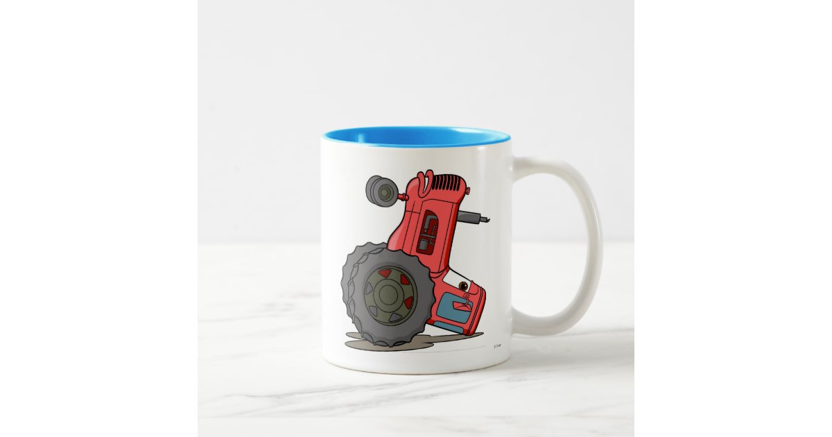 Tractor Tipped Over Two-Tone Coffee Mug | Zazzle