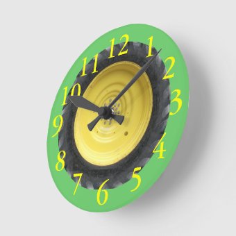 Tractor Tire Wall Clock | Zazzle
