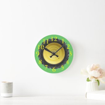 Tractor Tire Wall Clock | Zazzle
