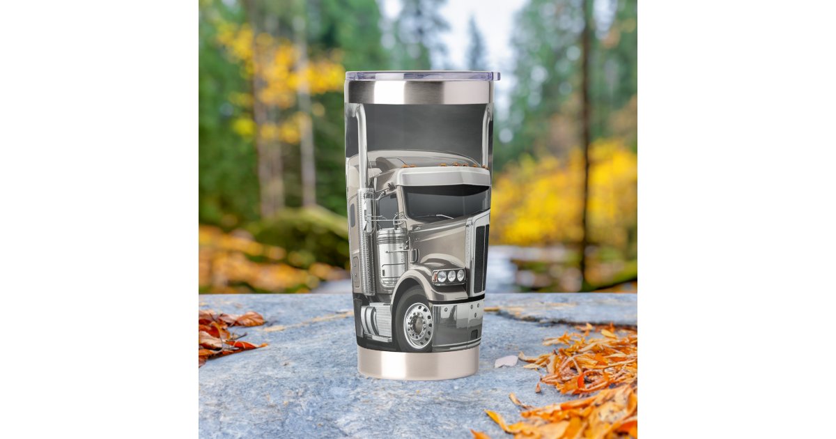 Tractor Trailer digital print tumbler | Zazzle