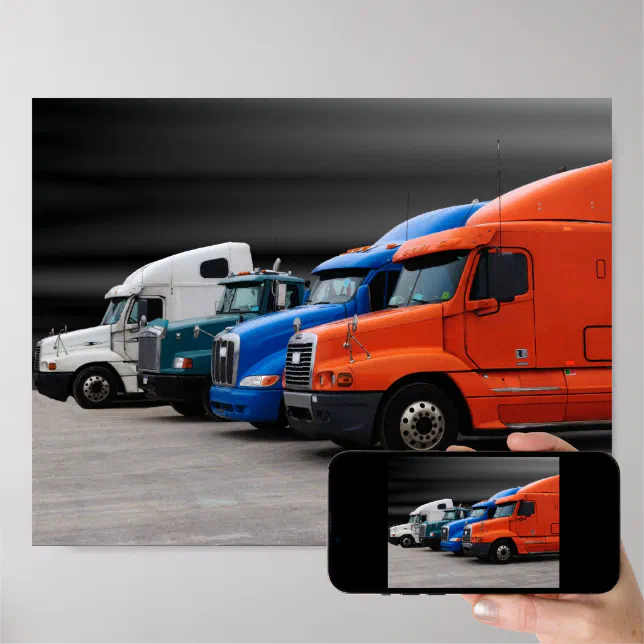 Tractor Trailers Poster | Zazzle