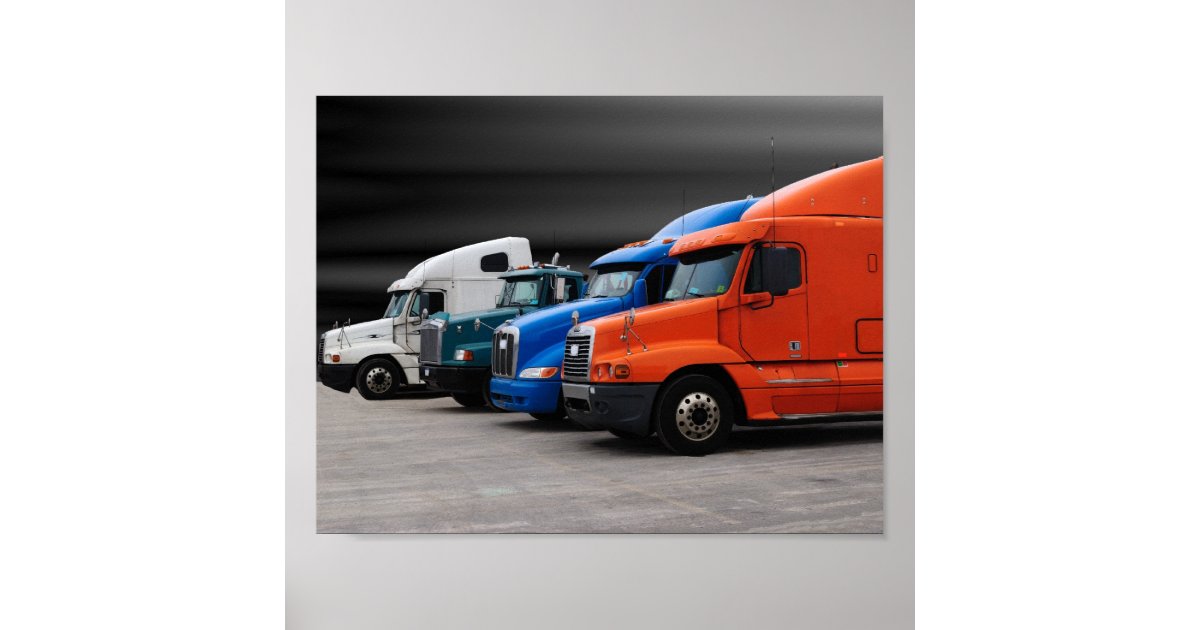 Tractor Trailers Poster | Zazzle