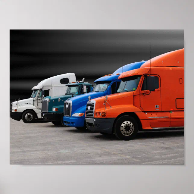 Tractor Trailers Poster | Zazzle