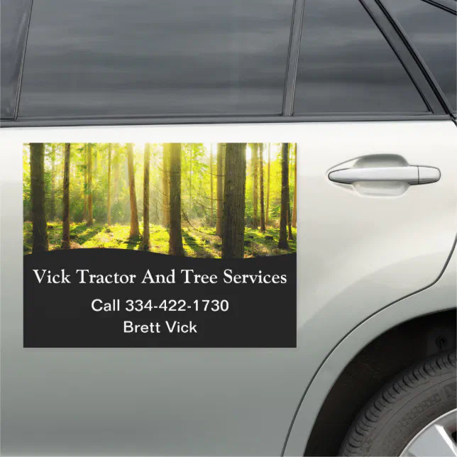 Tractor Tree Clearing Service Car Magnet | Zazzle