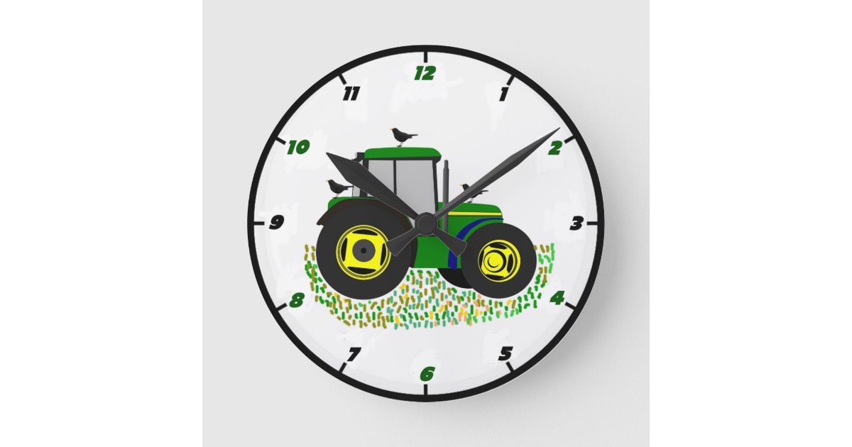 Tractor Wall Clock | Zazzle