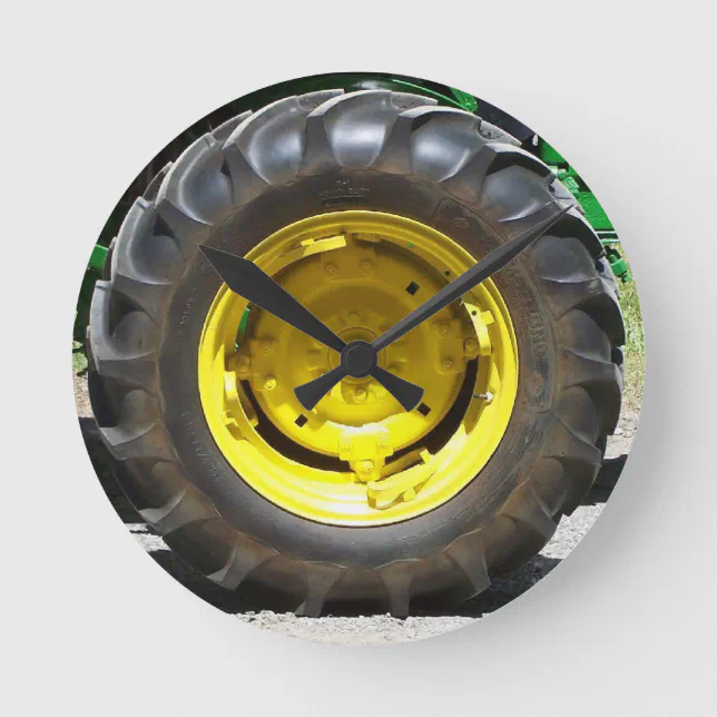 Tractor Wheel Clock | Zazzle