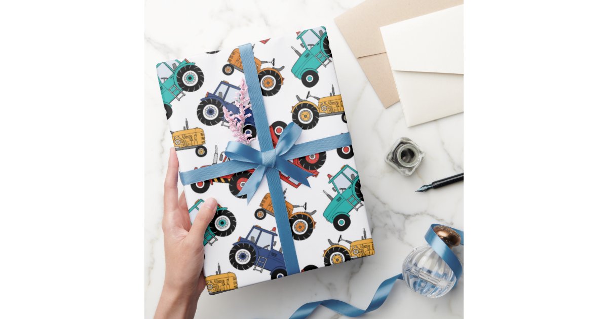 Tractor Wrapping Paper | Zazzle