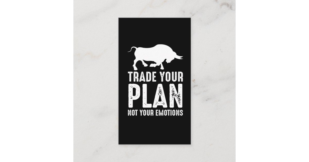 Trade Your Plan Stock Market Day Trader Investor Business Card | Zazzle