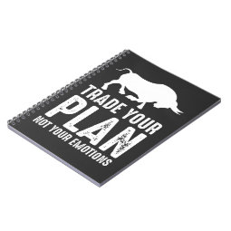Trade Your Plan Stock Market Day Trader Investor Notebook | Zazzle