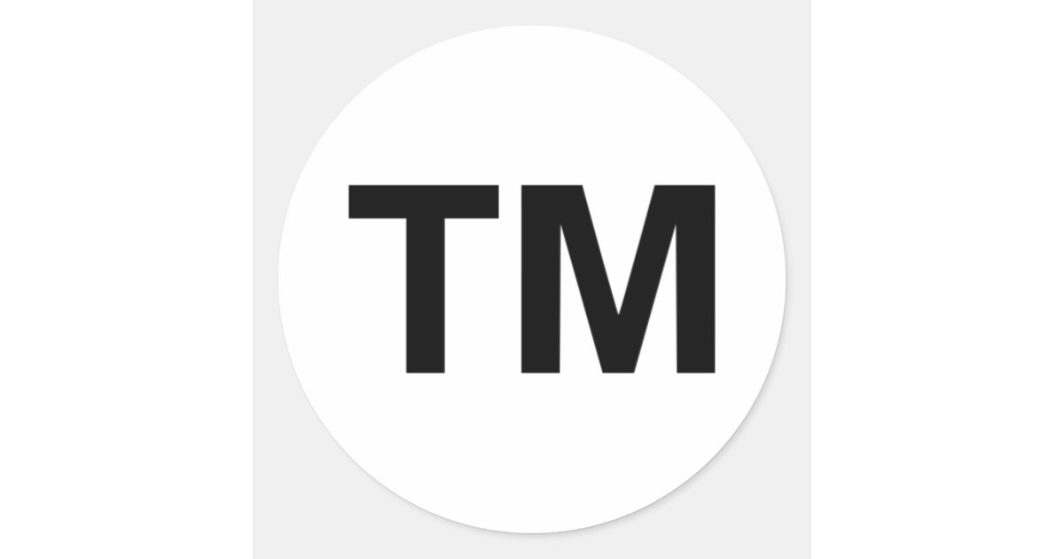 Trademark Classic Round Sticker | Zazzle