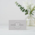 Trader Dealer Faux Embossed Monogram Professional Business Card | Zazzle