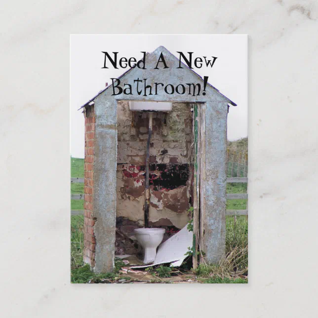 TRADES. NEW BATHROOM BUSINESS CARD | Zazzle