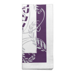Tradi-Purpl Sephardic w name Challah Dough Cover & Cloth Napkin | Zazzle