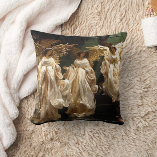 Traditional Angel Throw Pillow | Zazzle