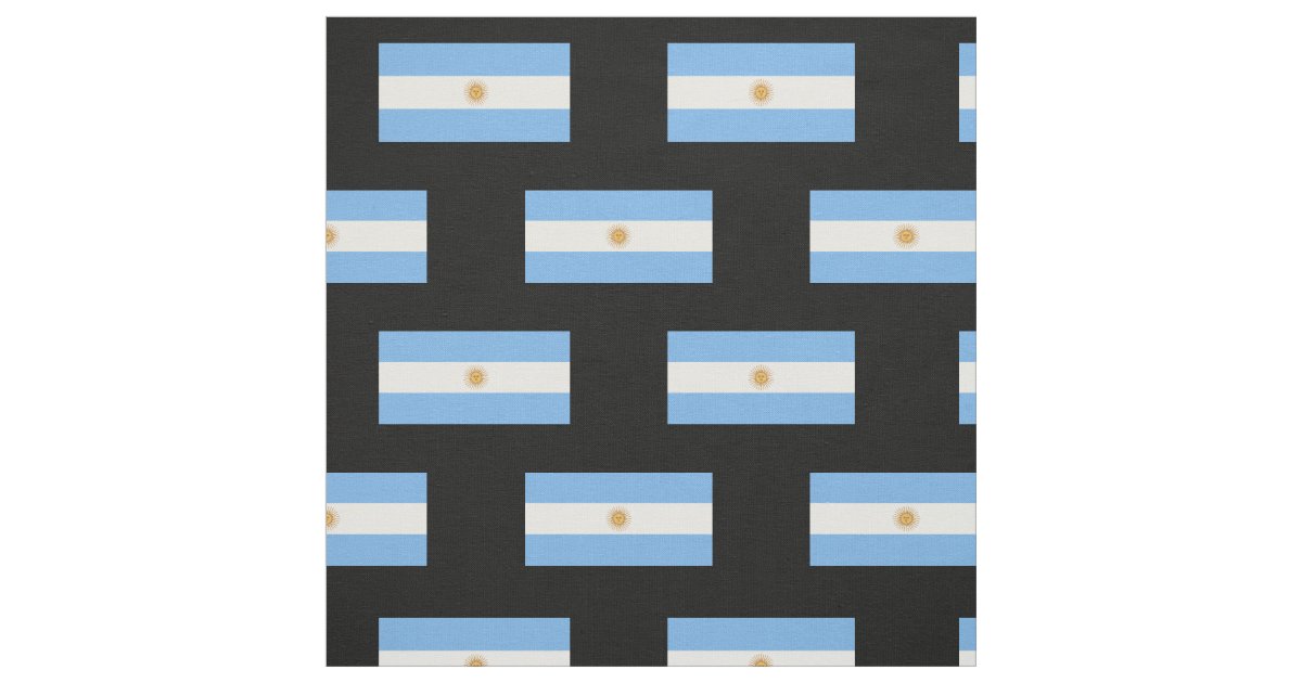 Traditional Argentina Flag Fabric | Zazzle