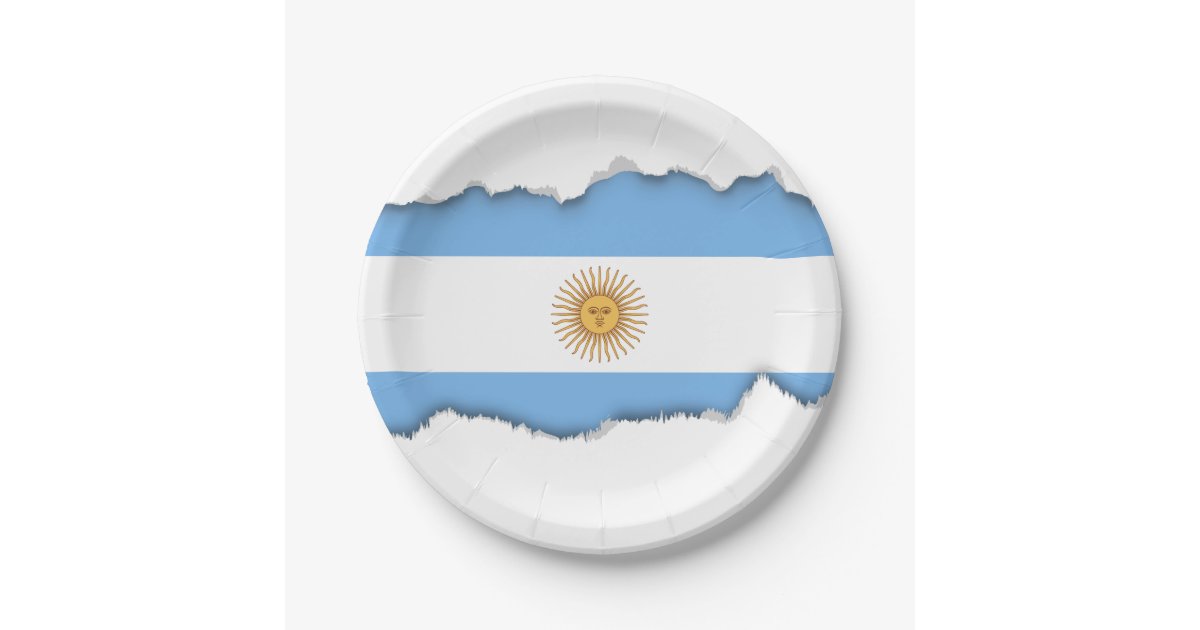 Traditional Argentina Flag Paper Plates | Zazzle