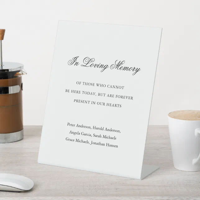 Traditional Black and White Formal Elegant Wedding Pedestal Sign | Zazzle