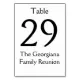 Traditional Black and White Table Number Card | Zazzle