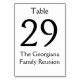 Traditional Black and White Table Number Card | Zazzle