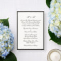 Traditional Black Script Monogram Wedding Letterpress Invitation | Zazzle
