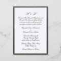 Traditional Black Script Monogram Wedding Letterpress Invitation | Zazzle