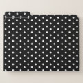 Traditional Black White and Red White Dot Pattern File Folder | Zazzle