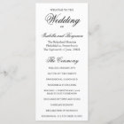 Formal Classic Wedding Program | Zazzle.com