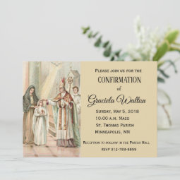 Traditional Catholic Confirmation Confirm Invitation | Zazzle