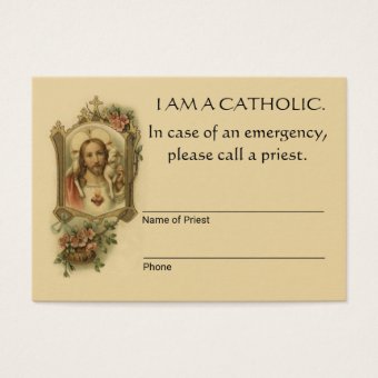 Traditional Catholic ID Emergency Holy Prayer Card | Zazzle
