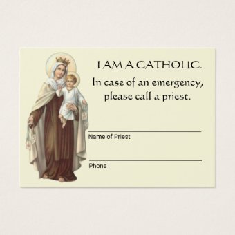 Traditional Catholic ID Emergency Holy Prayer Card | Zazzle