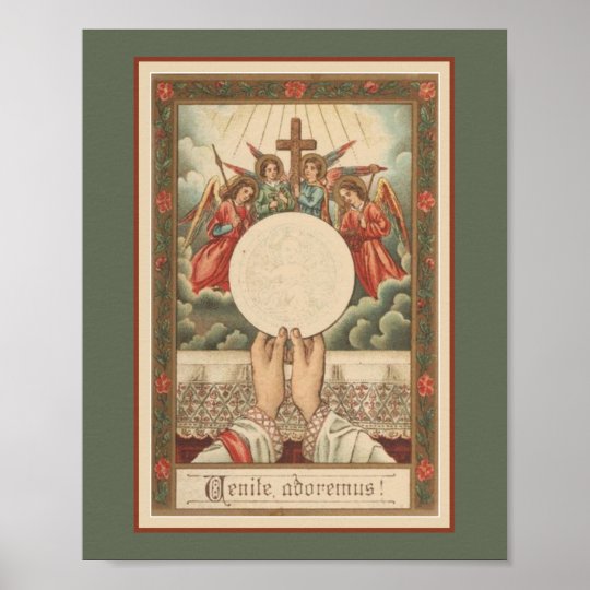 Traditional Catholic Latin Mass Christmas Angels Poster | Zazzle.com