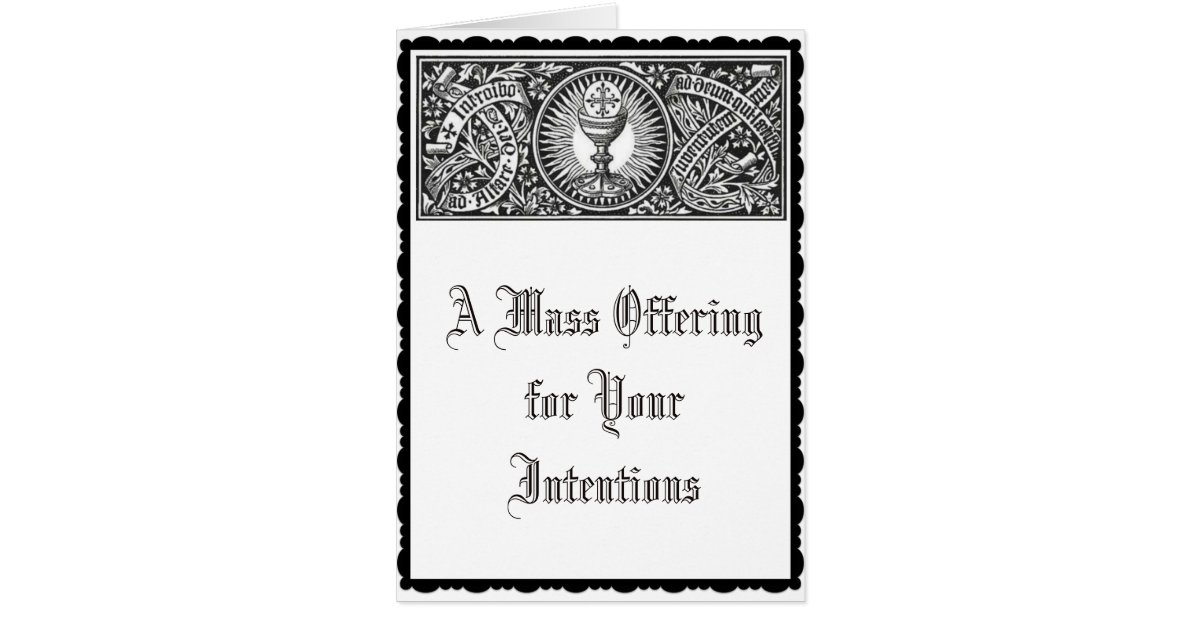 Traditional Catholic Mass Offering Memorial | Zazzle