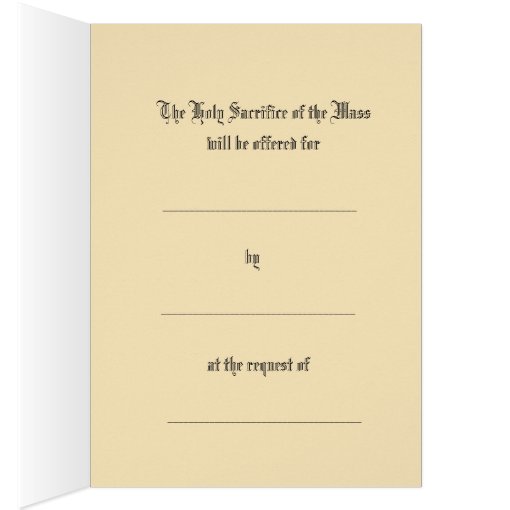 Traditional Catholic Mass Offering Roses Card | Zazzle