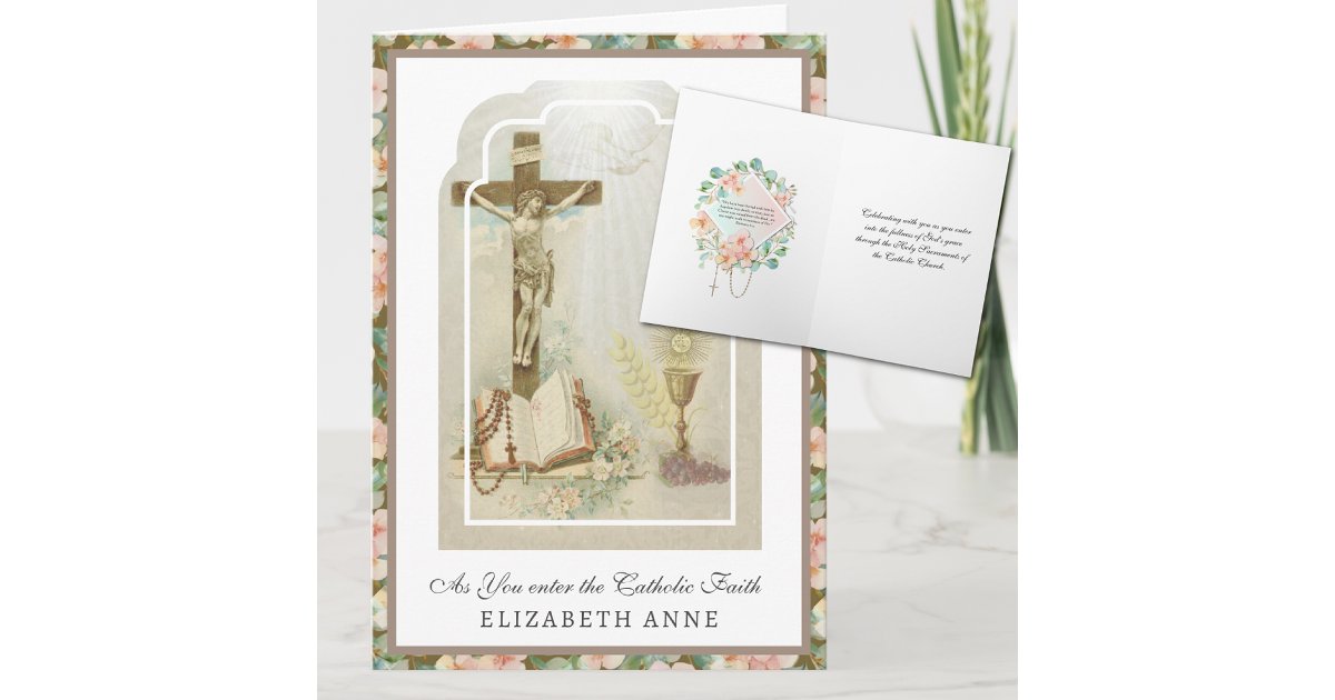 Traditional Catholic Profession of Faith RCIA Card | Zazzle